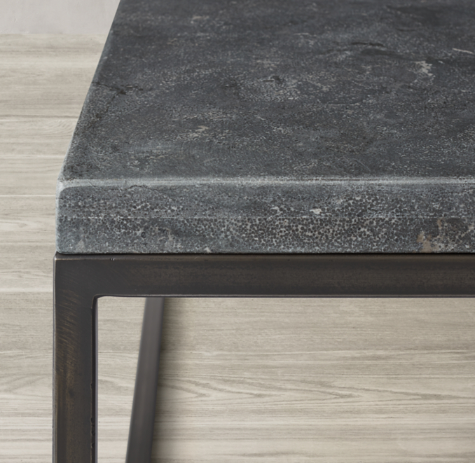 Delphine Bluestone & Metal Coffee Table