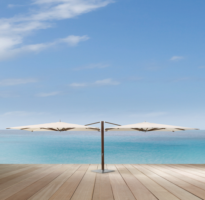 20' x 14' Tuuci® Ocean Master Max Dual Cantilever Java Umbrella