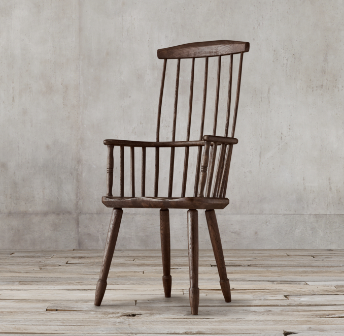 18th C. Tall Comb Back Windsor Armchair