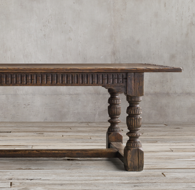 17th C. Refectory Rectangular Dining Table | RH
