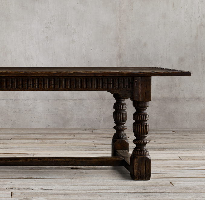 17th C. Refectory Rectangular Dining Table | RH