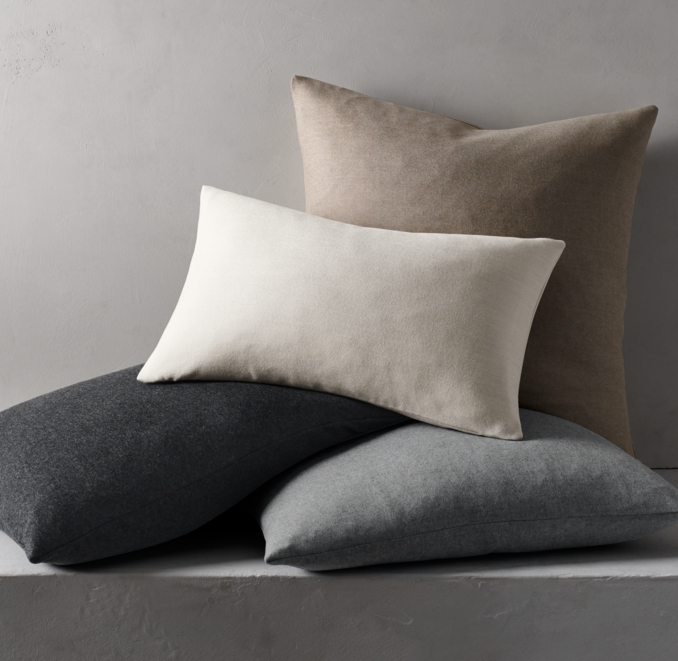 Heathered Merino Wool Pillow Cover