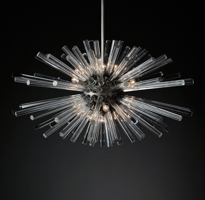 Crystal Starburst Elliptical Chandelier 48" | RH