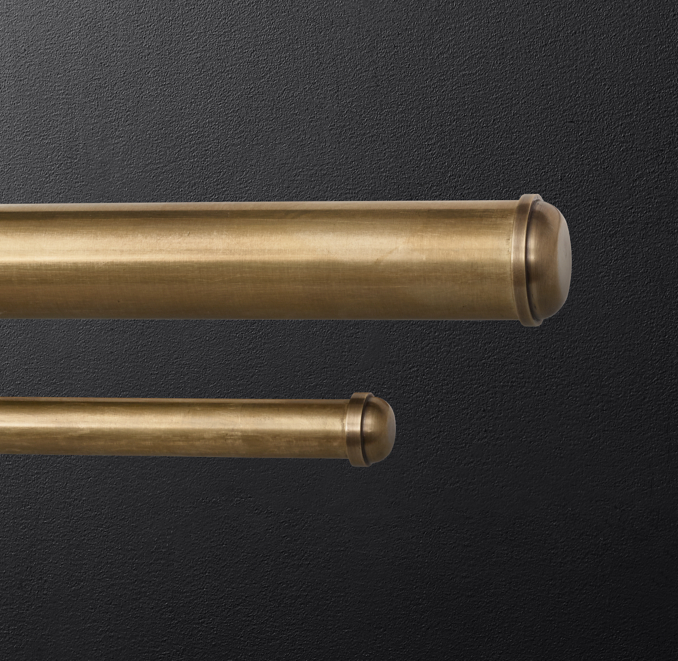 Custom Bayonne Solid Brass Rod with Endcaps | RH