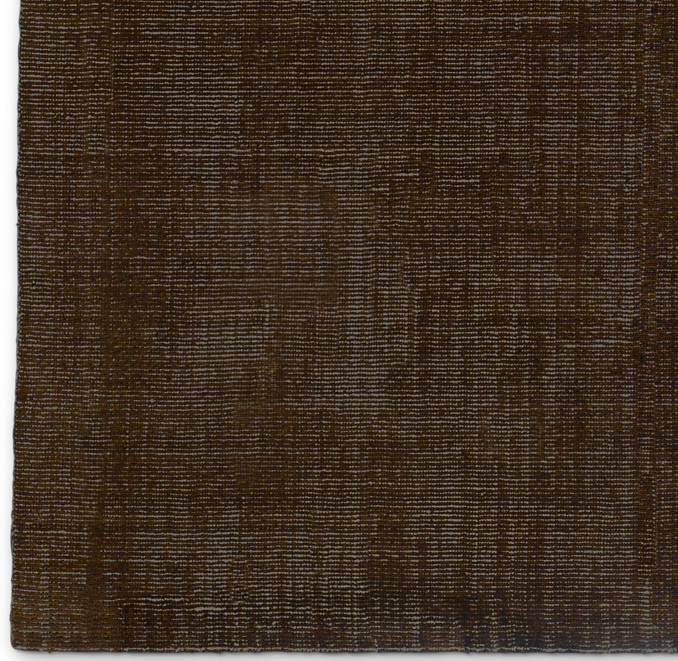 Distressed Wool Rug Swatch - Chocolate