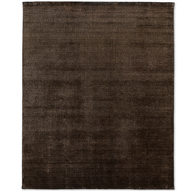 Heathered Wool Rug - Chocolate