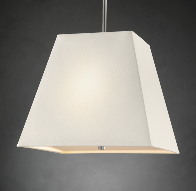 Wood Linen Shade Pendant