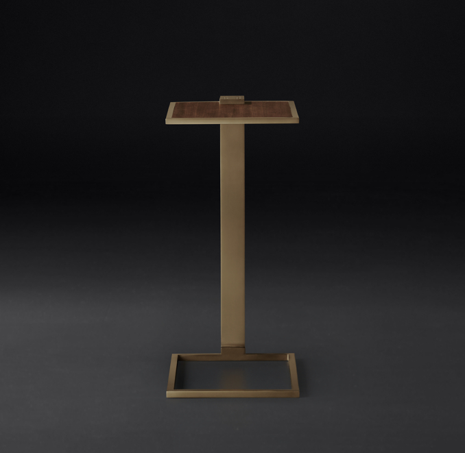 Franz Wood & Metal Rectangular Side Table