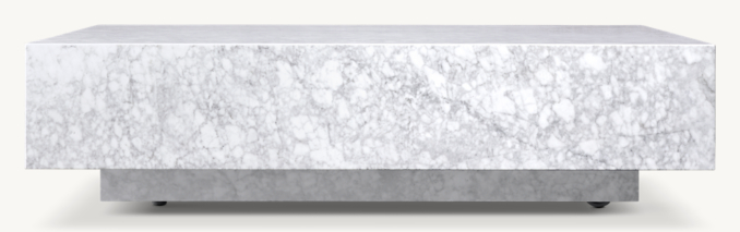 Marble Plinth Square Coffee Table | RH