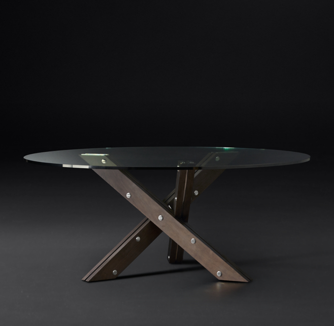 Rivet Round Dining Table | RH