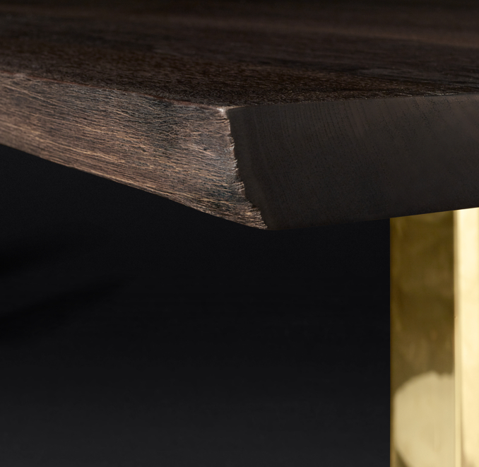 Linear Live-Edge Rectangular Dining Table