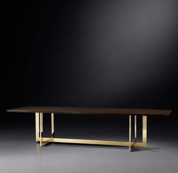 Linear Live-Edge Rectangular Dining Table