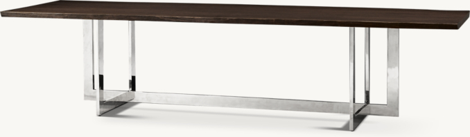 Linear Live-Edge Rectangular Dining Table | RH
