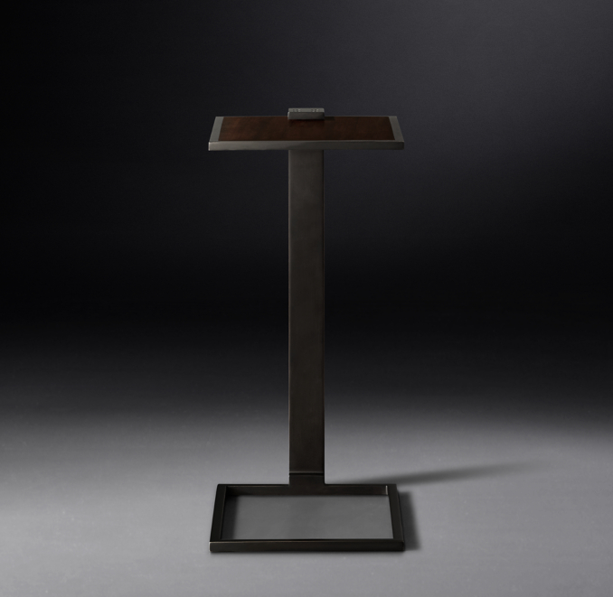 Franz Wood & Metal Rectangular Side Table