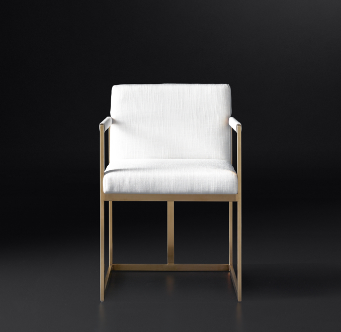 Wexler Square Fabric Dining Armchair
