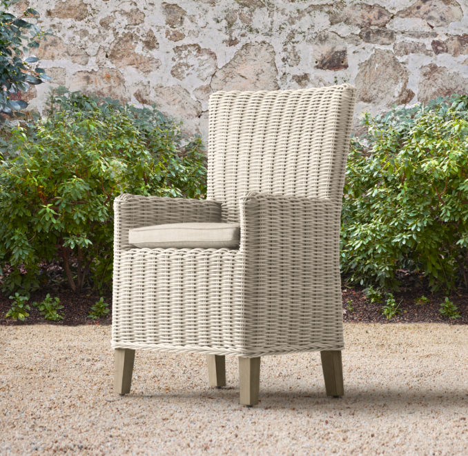 Provence High-Back Armchair - Chalk | RH
