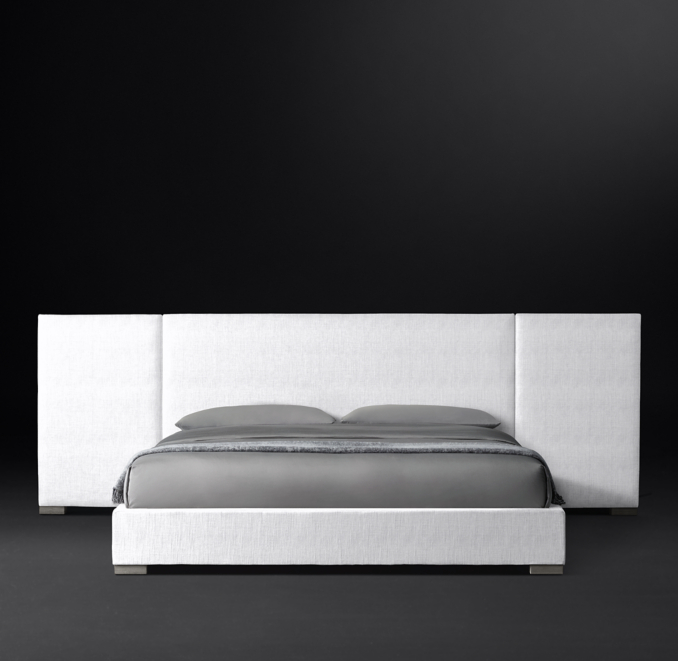 Modena Fabric Extended Panel Platform Bed