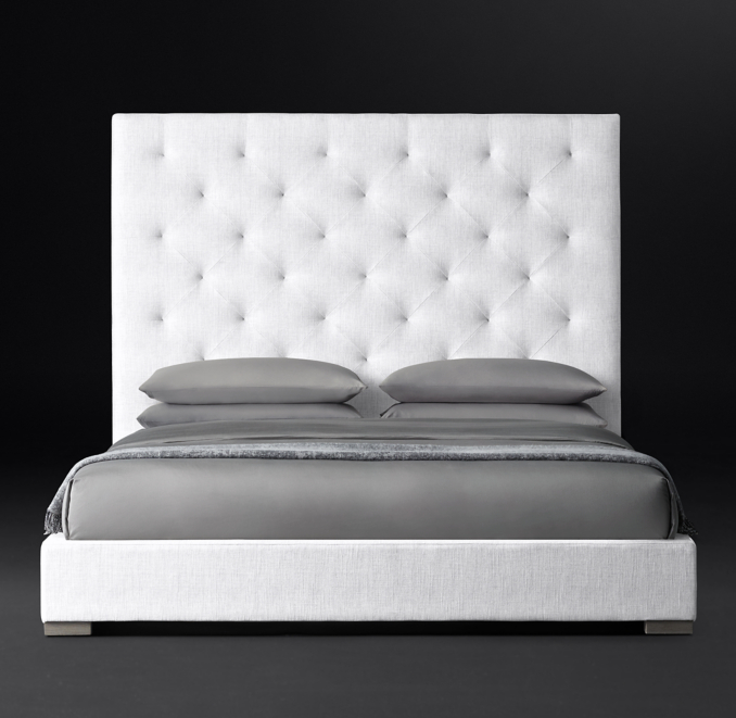 Modena Panel Diamond-Tufted Fabric Platform Bed
