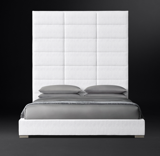 Modena Panel Rectangular Channel Fabric Platform Bed