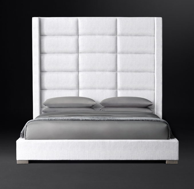 Modena Shelter Rectangular Channel Fabric Platform Bed