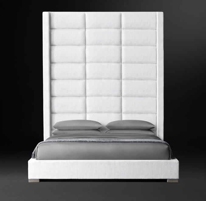 Modena Shelter Rectangular Channel Fabric Platform Bed