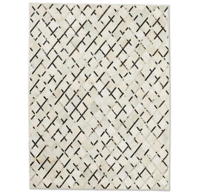 Cowhide Diamante Rug - Ivory Dappled