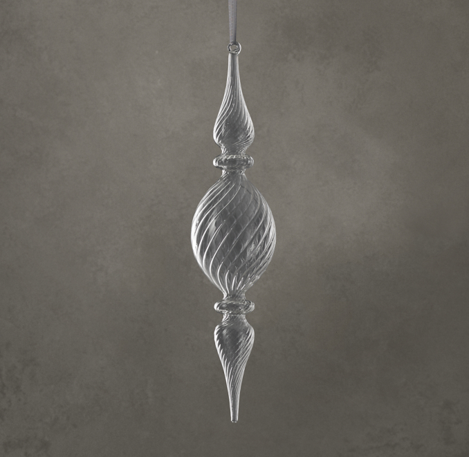 Artisan Handblown Glass Swirl Finials Medium | RH
