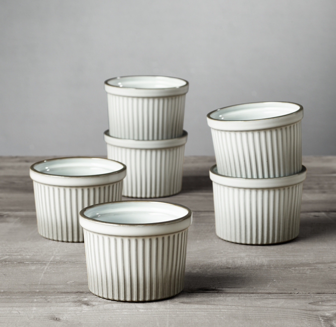 Revol Classic French Porcelain Individual Souffle Dish (Set of 6)