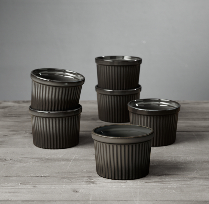 Revol Classic French Porcelain Individual Souffle Dish (Set of 6)