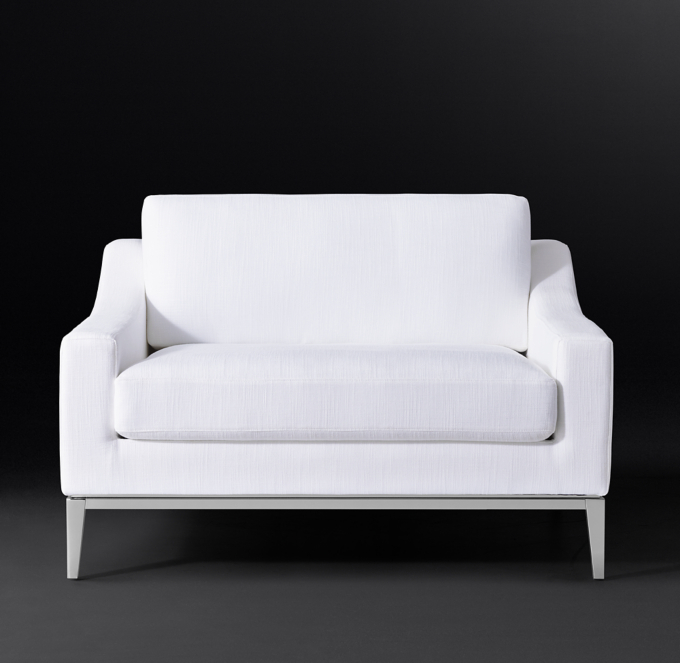 Italia Slope Arm Chair and a Half RH