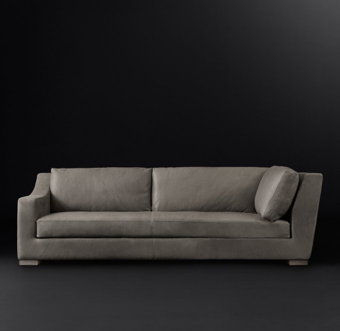 Modena Slope Arm Leather Left-Arm Return Sofa