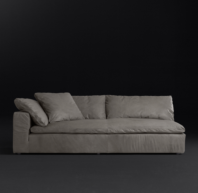 Cloud Leather Left-Arm Sofa | RH