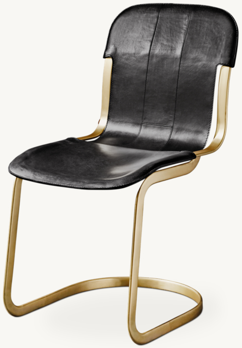 Rizzo Leather Dining Side Chair | RH