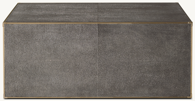 Saunderson Shagreen Plinth Square Coffee Table | RH
