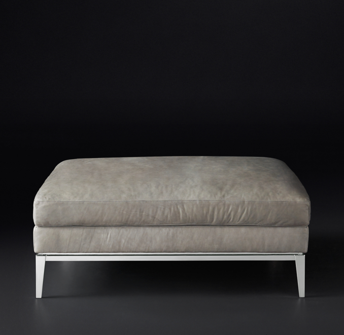 Italia Leather End-of-Sectional Ottoman | RH