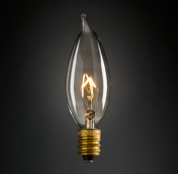 Flame Candelabra Incandescent Bulbs (Set of 6)