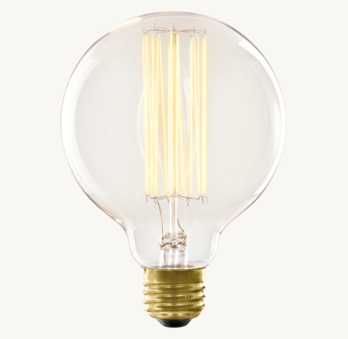 G30 Globe E26 Squirrel-Cage Filament Incandescent Bulb | RH
