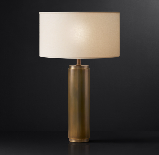 Cylindrical Column Table Lamp
