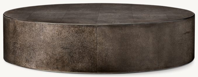 Saunderson Shagreen Plinth Round Coffee Table | RH