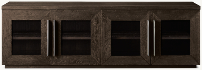 Machinto Glass 4-Door Media Console