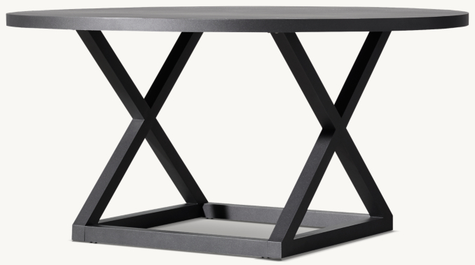 Director's Outdoor Aluminum Round Dining Table | RH
