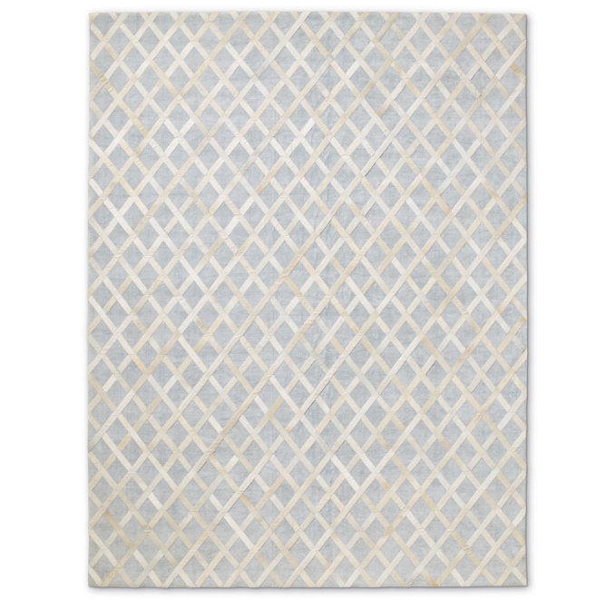 Cuero Hide Rug - Silver/Ivory