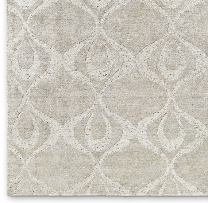 Deca Rug Swatch - Marled Silver