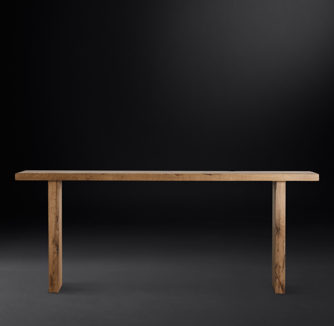 Reclaimed Oak Plank Console Table | RH