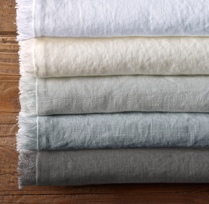 Linen Frayed Edge Bedding Swatch