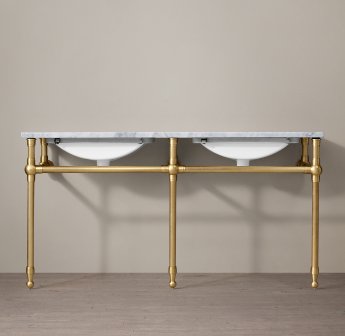 Gramercy Double Metal Washstand Base