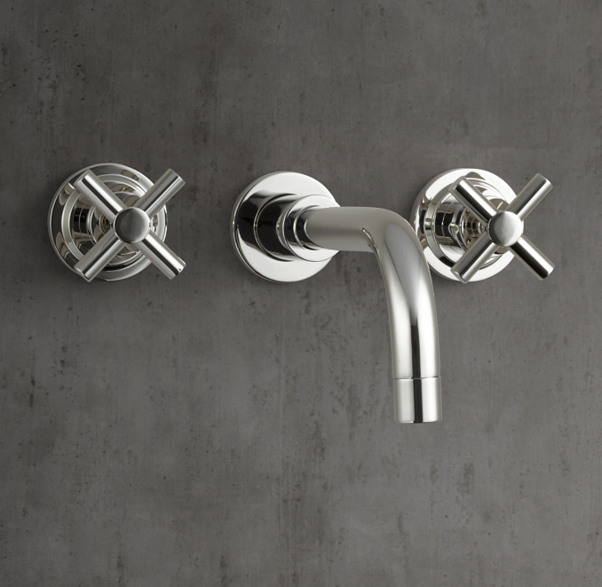 Spritz Cross-Handle Wall-Mount Faucet | RH