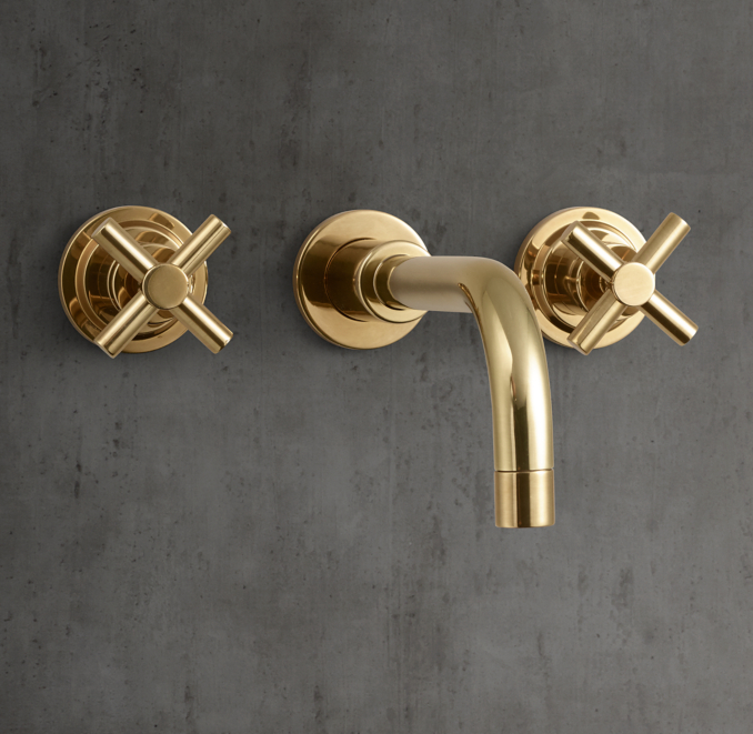 Spritz Cross-Handle Wall-Mount Faucet | RH