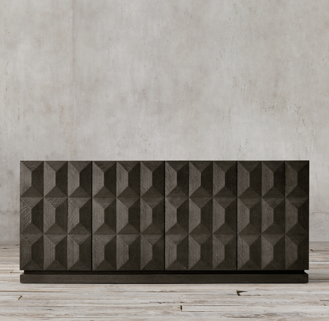 Geometric 4-Door Sideboard
