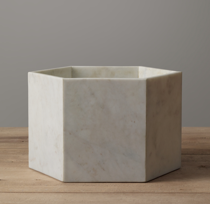Hexagonal Marble Bowl - Large
